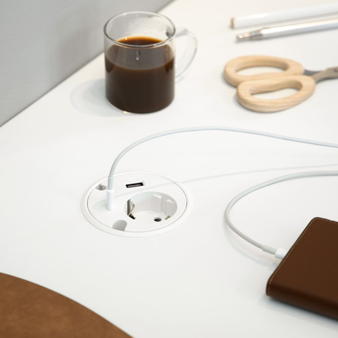 Einbausteckdose Powerdot 16 - 1 Steckdose, 1 USB-A, 1 USB-C, 2 ...