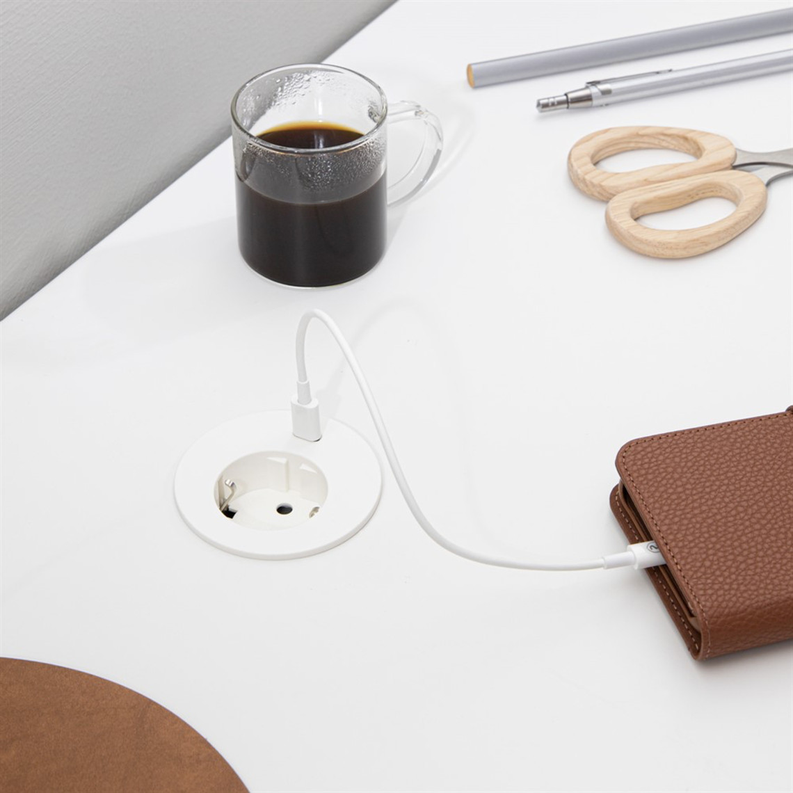 Einbausteckdose Powerdot Compact 62 - 1 Steckdose, 1 USB-C