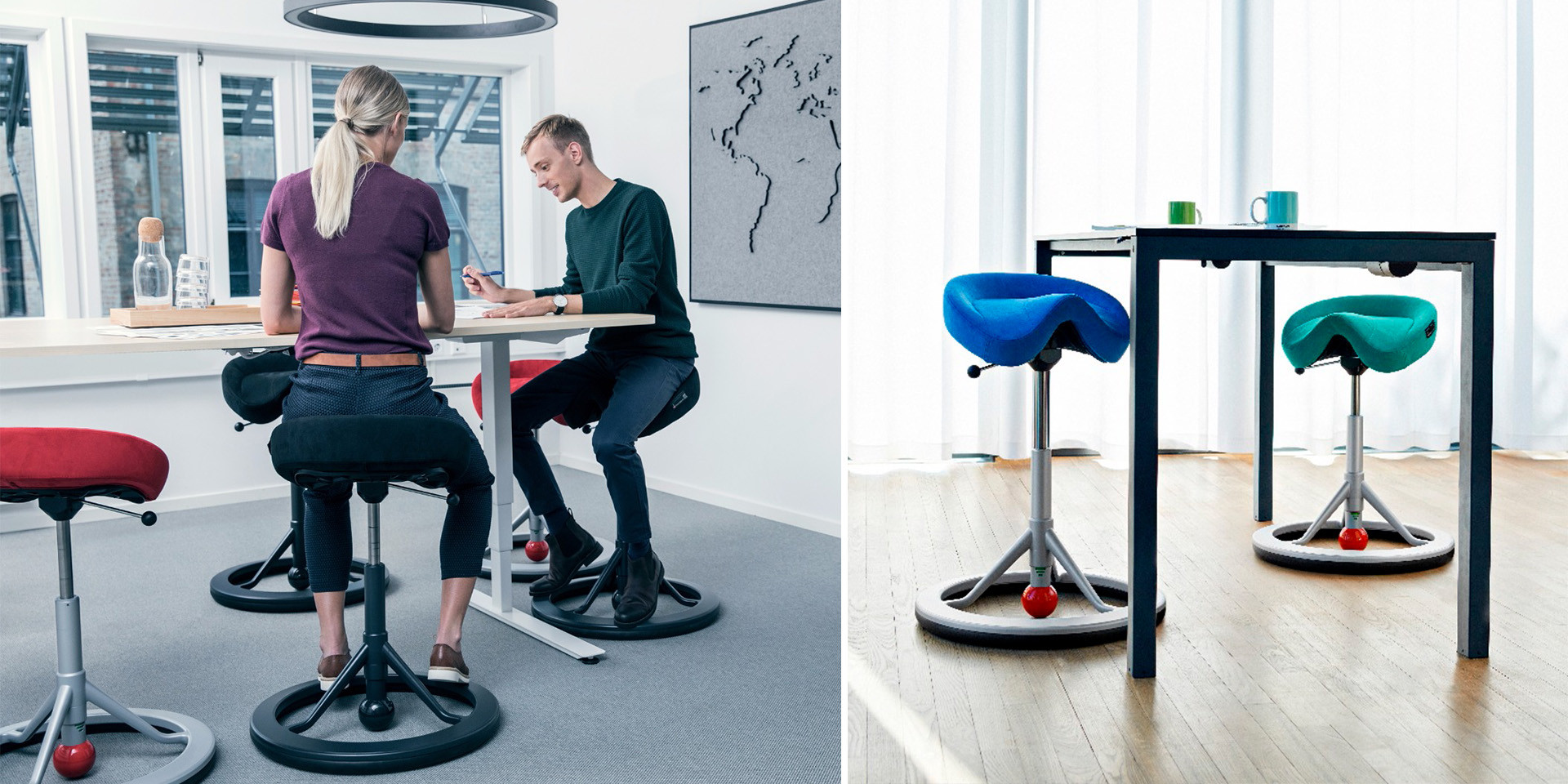 Balance-Hocker / Sattelstuhl für aktives Sitzen